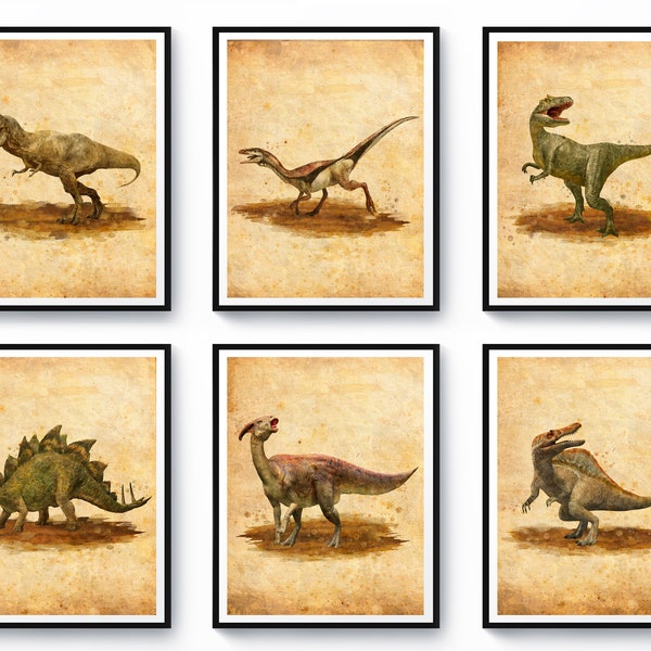 Spinosaurus Vintage Antique Drawing - Etsy