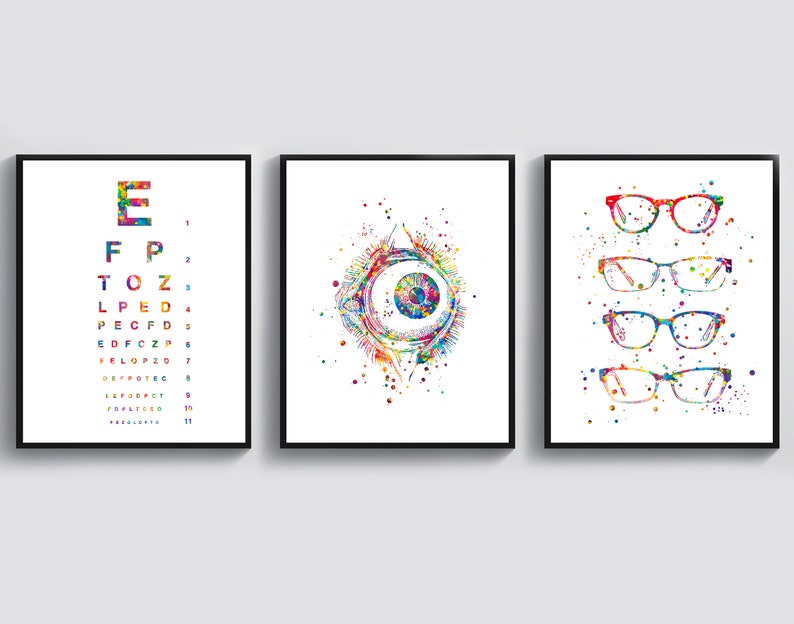 Optometrist Gift Eye Check Table Image Glasses Poster Eye - Etsy UK