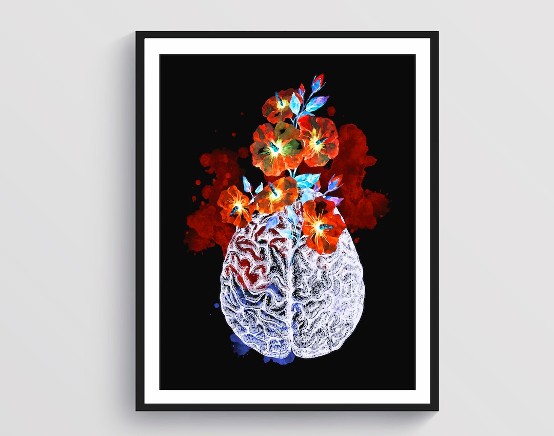 Anatomical Brain Art Medical Painting Anatomy Art Neurology Art ...