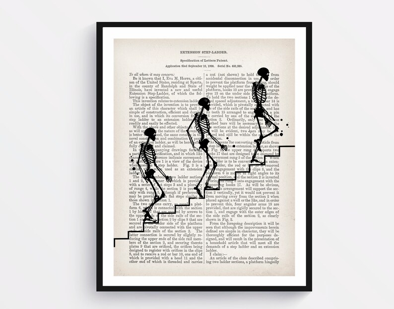 Phases of Step Movements Art Skeleton in Walking Sequence - Etsy