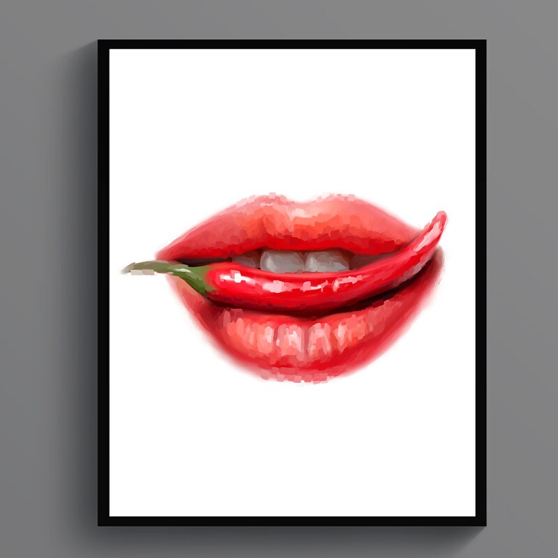 Lips Poster - Etsy