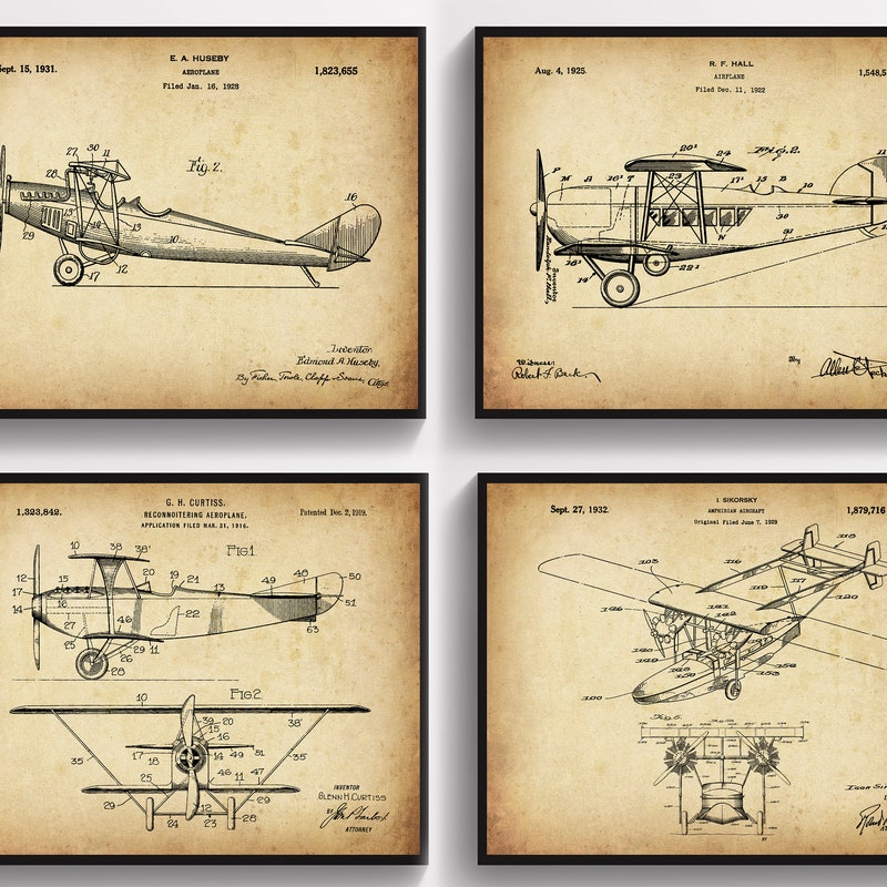 Vintage Airplane Art - Etsy
