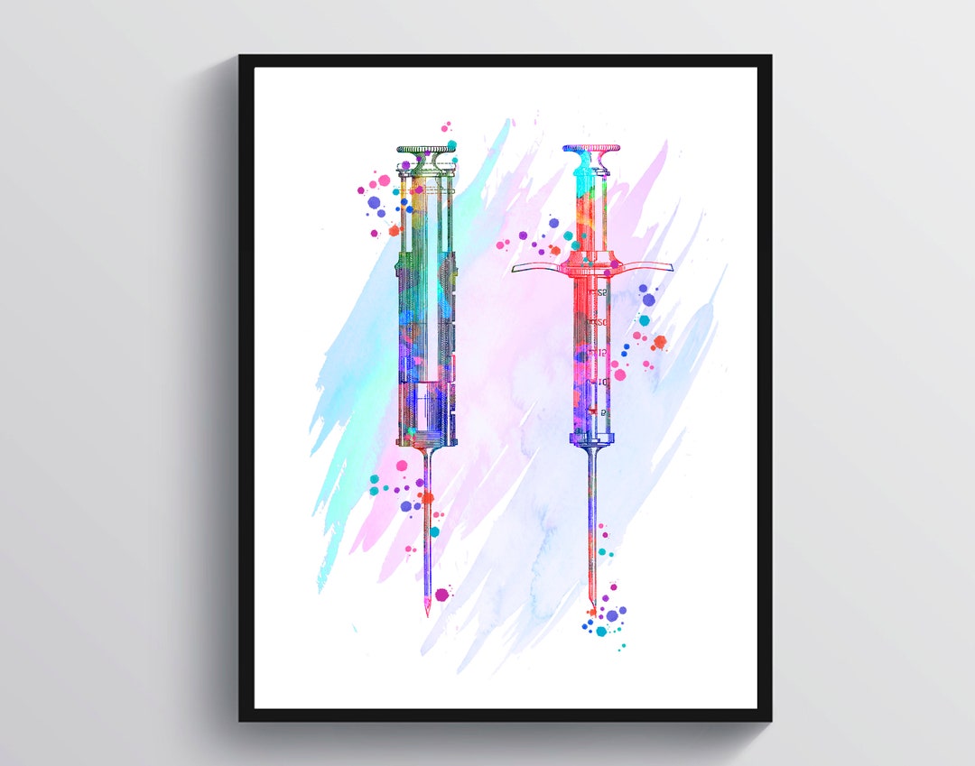 Hypodermic Syringe Art Doctor Instrument Art Medical Art Doctor Gift ...