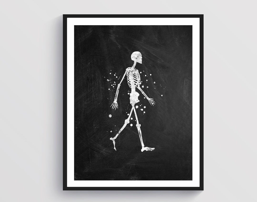 Walking Skeleton Art Comic Art Race Walking Art Anatomy Art Physiology ...