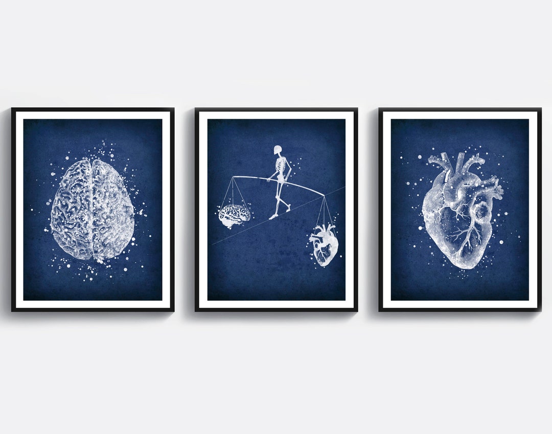 Skeleton Ropewalker Art Equilibrist Art Brain or Heart Balance Art ...