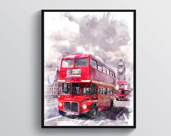 Red London Bus - Etsy