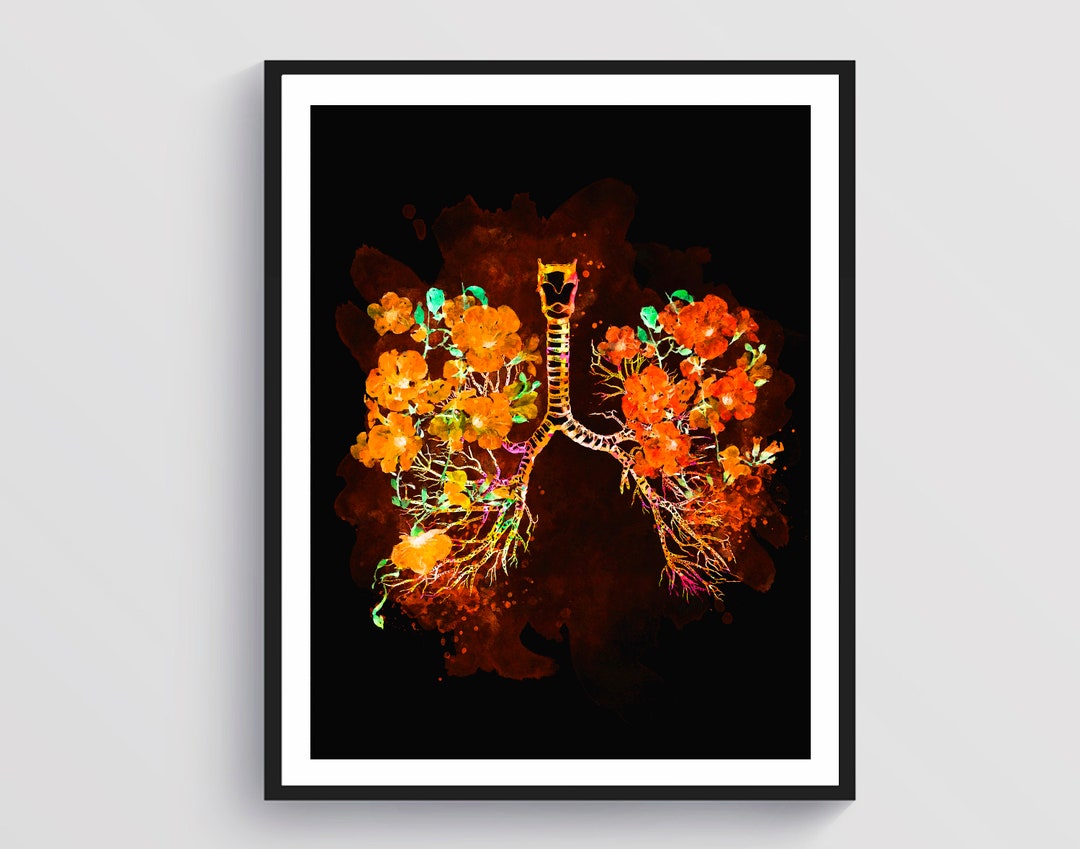 Bronchial Tree Anatomy Art Medical Artwork Human Respiratory System Art ...