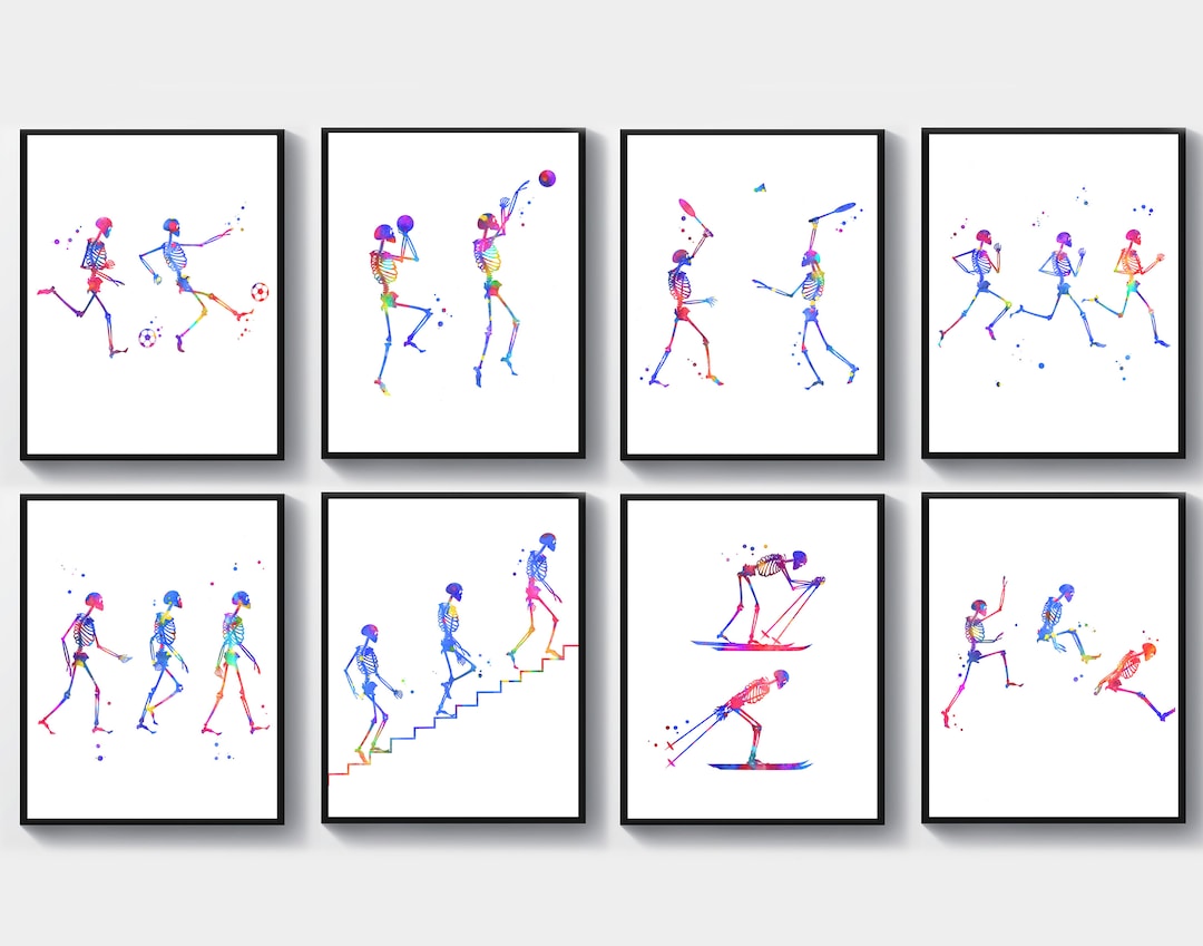 8 Moving Phases Artwork Sport Therapy Art Human Skeleton Art Motion ...