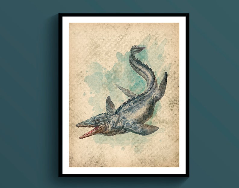 Extinct Dinosaur Vintage Poster T-rex Styracosaurus Tylosaurus | Etsy