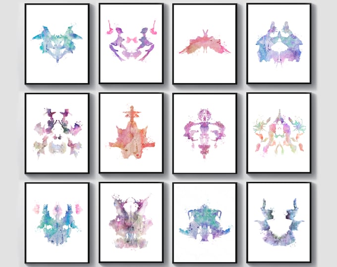 10 Andy Warhol Marilyn Monroe Style Hermann Rorschach Inkblot Test ...