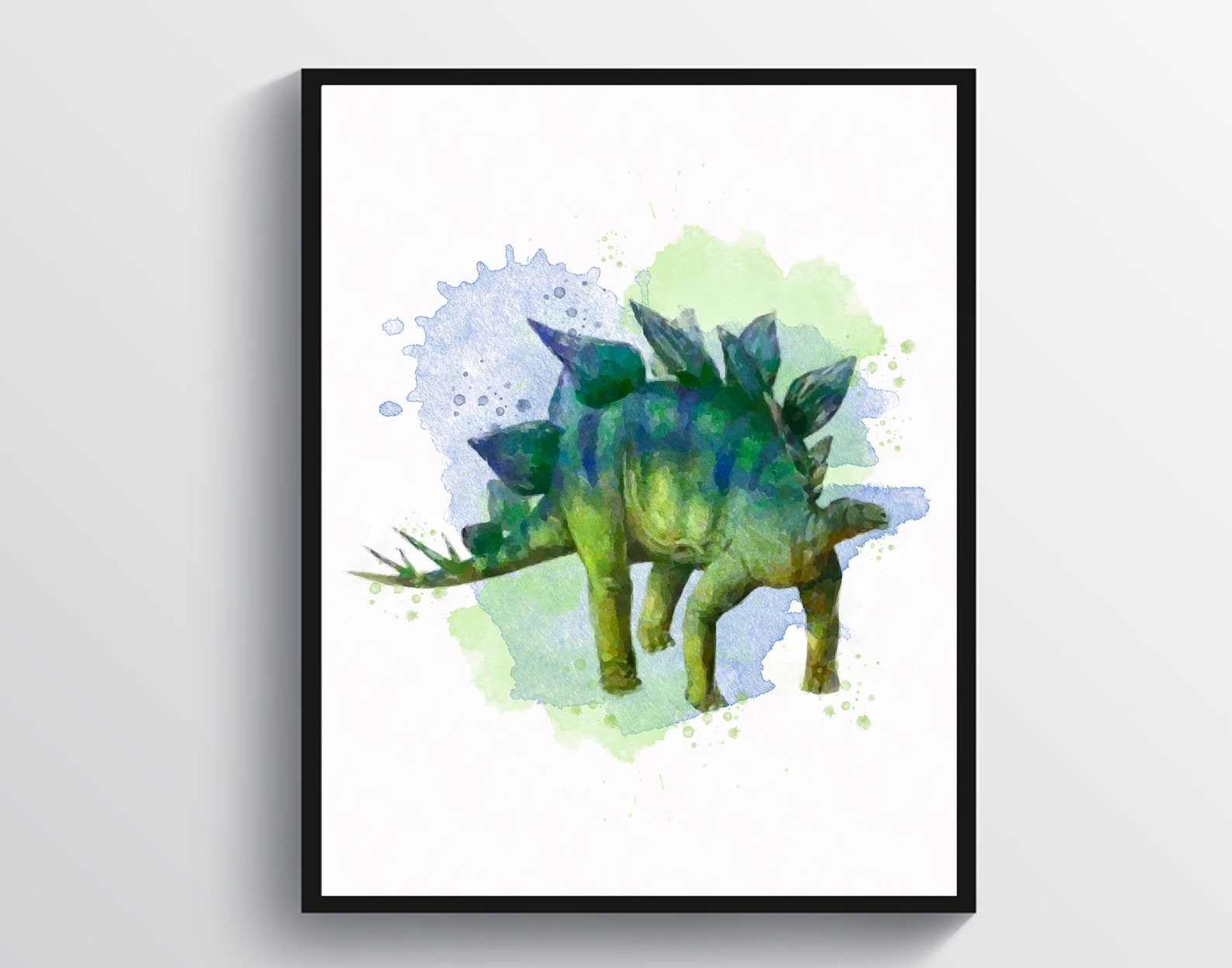 24 Dinosaur With Names Poster Dinosaur Types Decor Watercolor T-rex ...