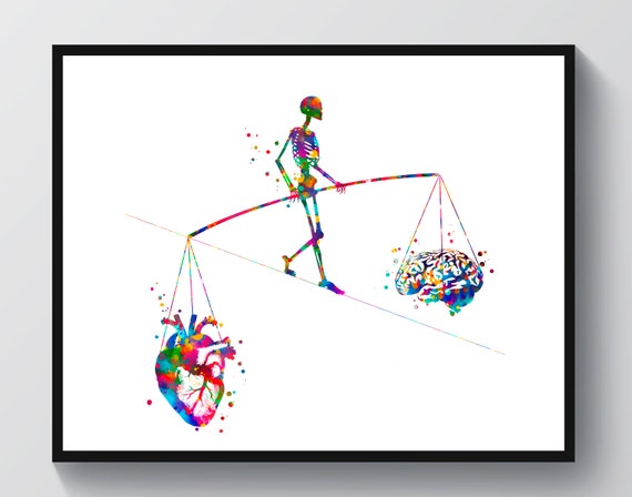 Tightrope Walker Art Skeleton Ropewalker Poster Skeleton - Etsy