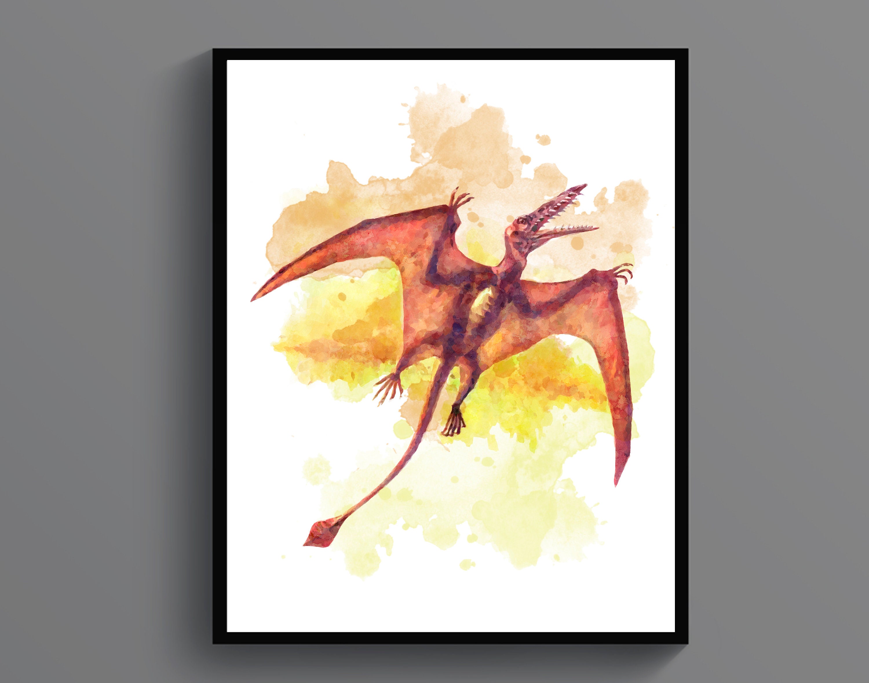 6 Dinosaur Watercolor Posters Jurassic Animals Art - Etsy
