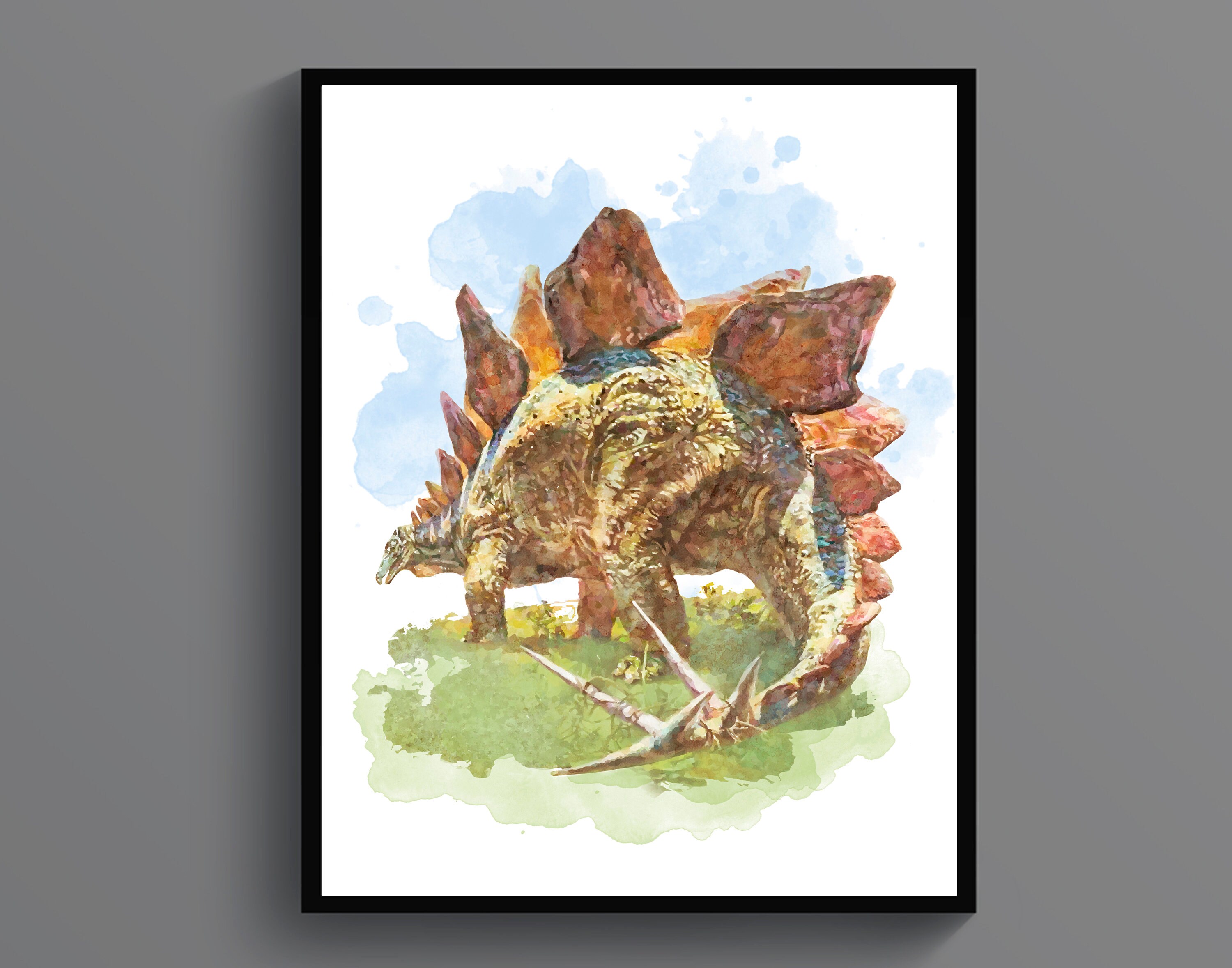 6 Dinosaur Watercolor Posters Jurassic Animals Art - Etsy