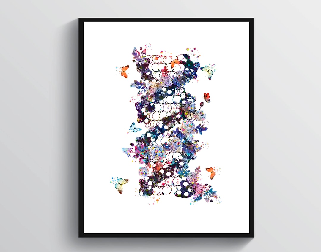 DNA Poster Medical Art Nucleic Acid Art Genetic Code Art Gene Art ...