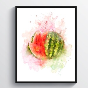 Fruits Printable Set, Fruit Watercolor, Strawberry, Orange, Watermelon ...