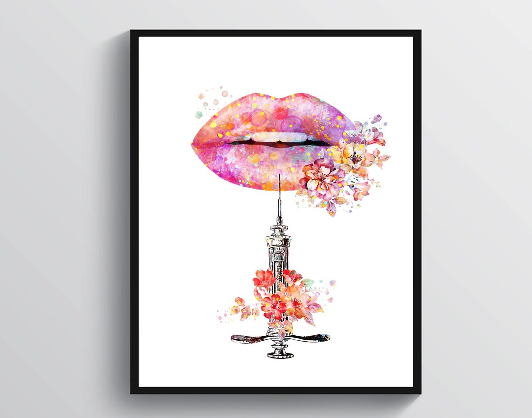 Lip Injection Art, Lip Filler Art, Medical Art, Aesthetic Art, Cosmetic ...