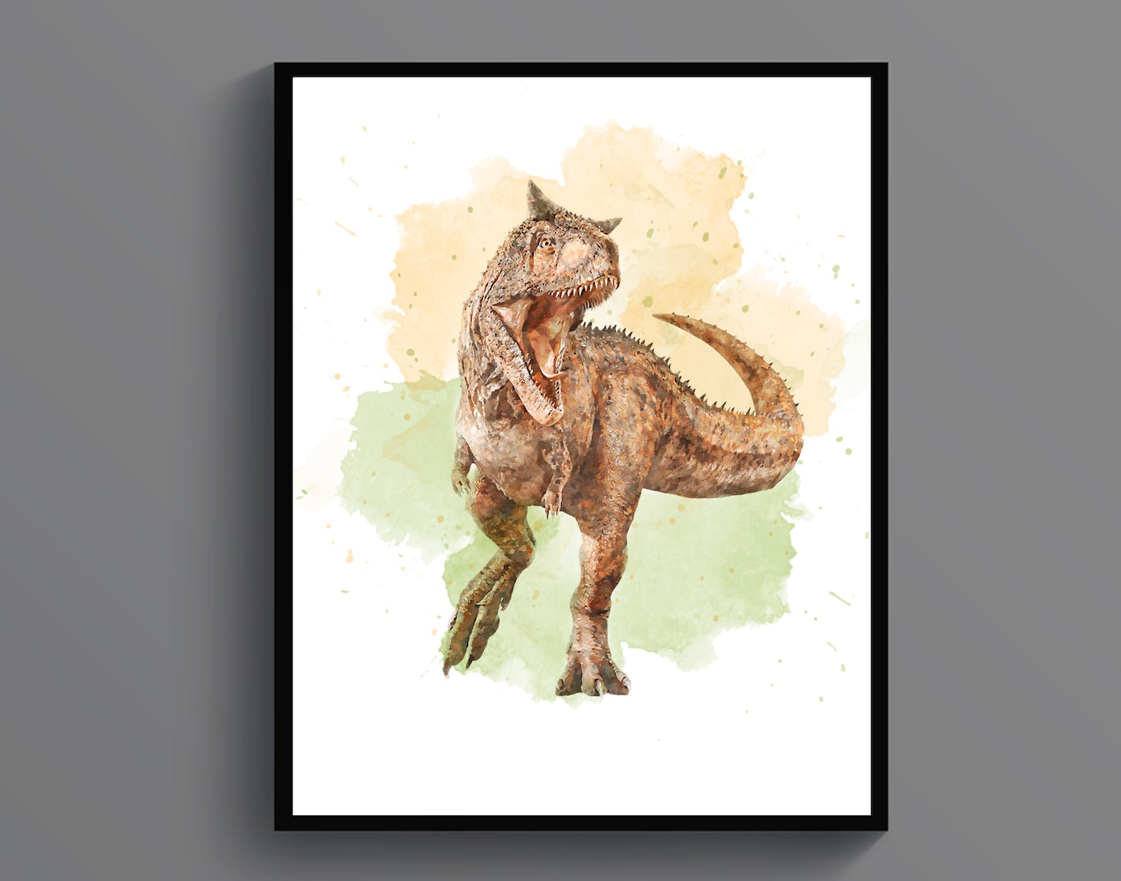 24 Dinosaur With Names Poster Dinosaur Types Decor Watercolor T-rex ...