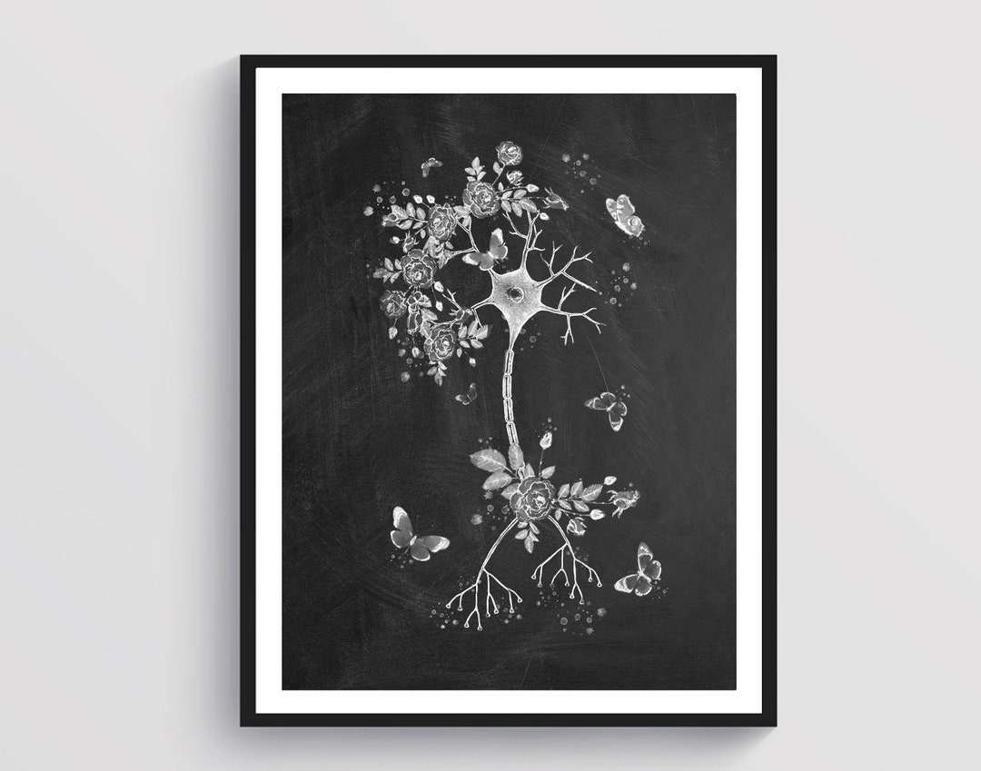 Neuron Art Brain Cell Art Medical Art Anatomy Art Motor Neuron Print ...