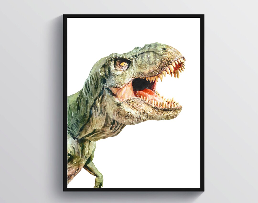Tyrannosaurus Art Dinosaur Art Trex Art Carnivorous Dinosaur Poster ...