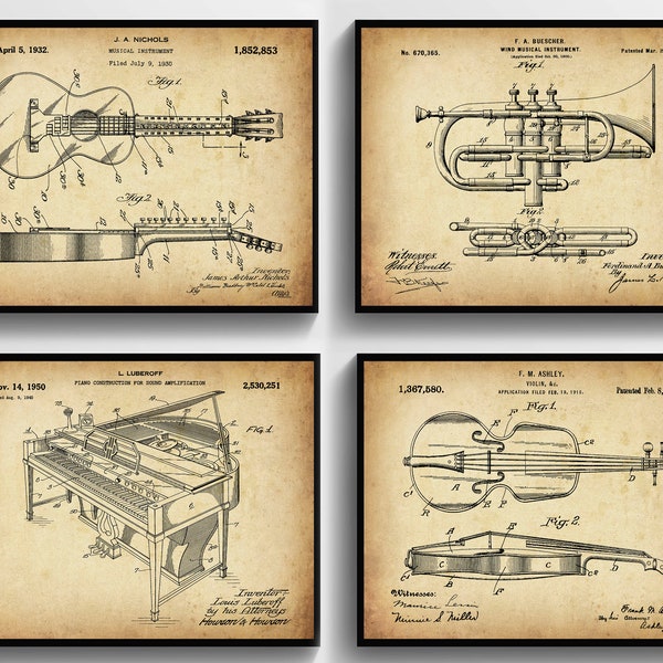 Music Instrument Art - Etsy