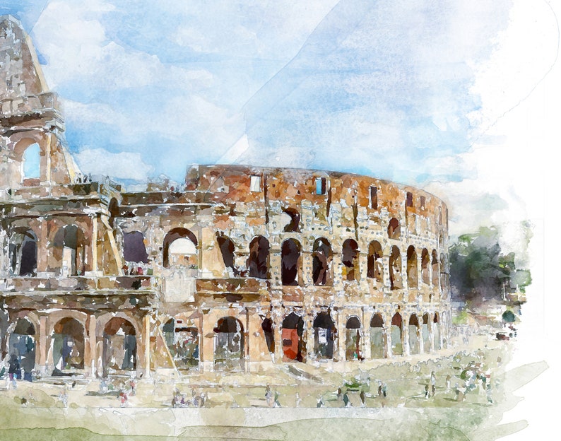 3 World Landmarks Art Posters Watercolor Monuments Art - Etsy