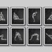 8 Fitness Art Yoga Poses Poster Chalkboard Art Sports Therapy Decor ...
