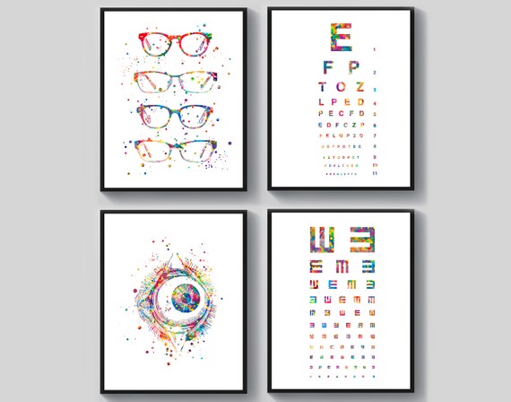 4 Optician Gift Optometry Poster Ophthalmology Art Human Eye - Etsy