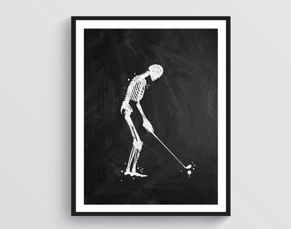 Golfer Art Skeleton Art Anatomy Art Physiology Art Sports - Etsy