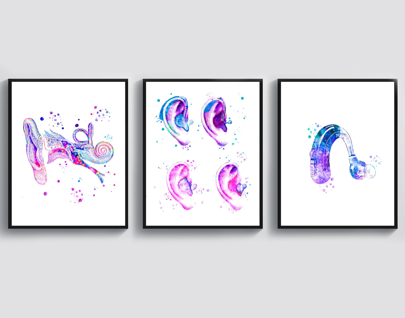 Hearing Art Ear Anatomy Poster Medical Art Audiology Poster - Etsy