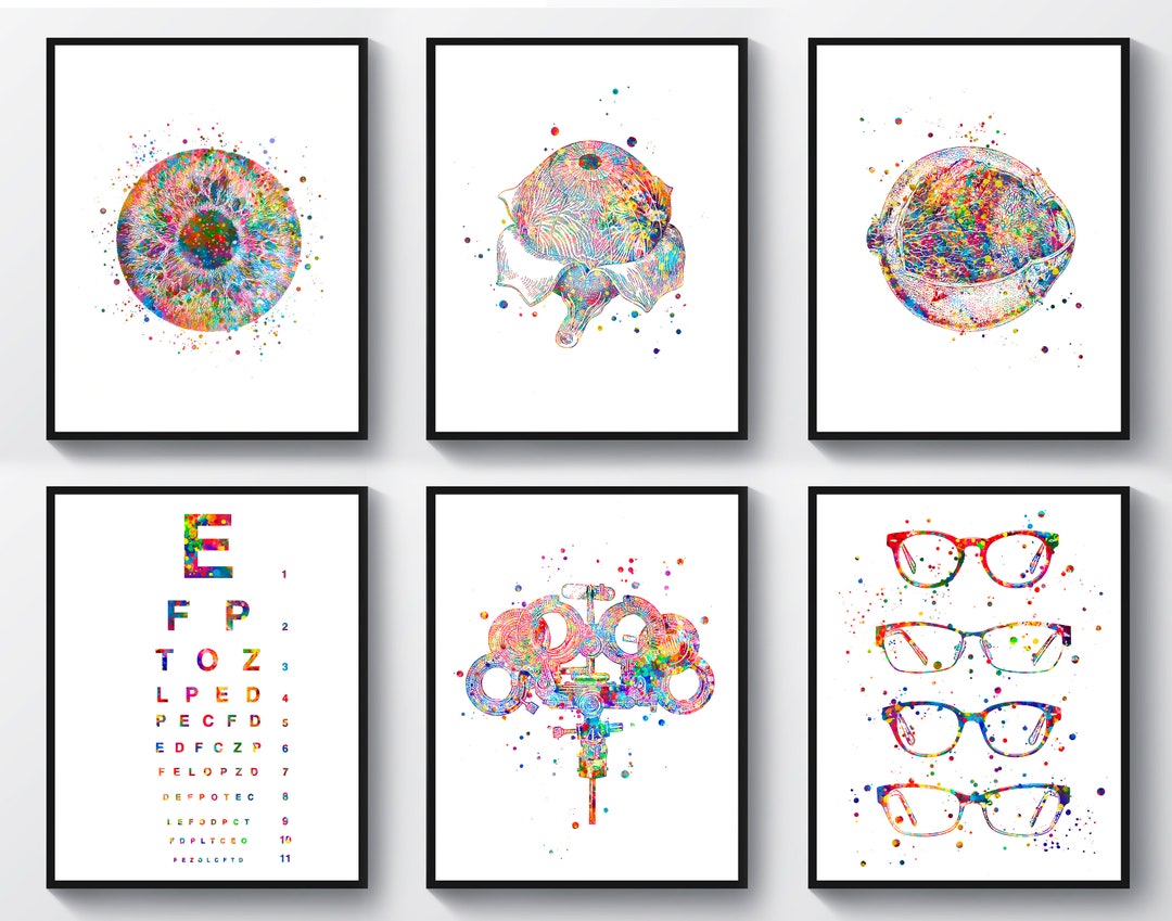 6 Optometry Art Optician Gift Ophthalmologist Gift Ophthalmic Clinic ...