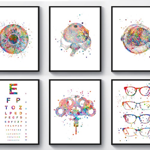6 Optometry Art Optician Gift Ophthalmologist Gift Ophthalmic - Etsy