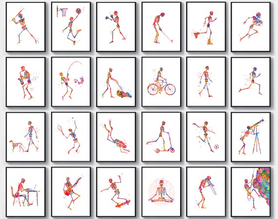 24 Human Skeleton Artwork Anatomy Art Osteology Art Medical - Etsy