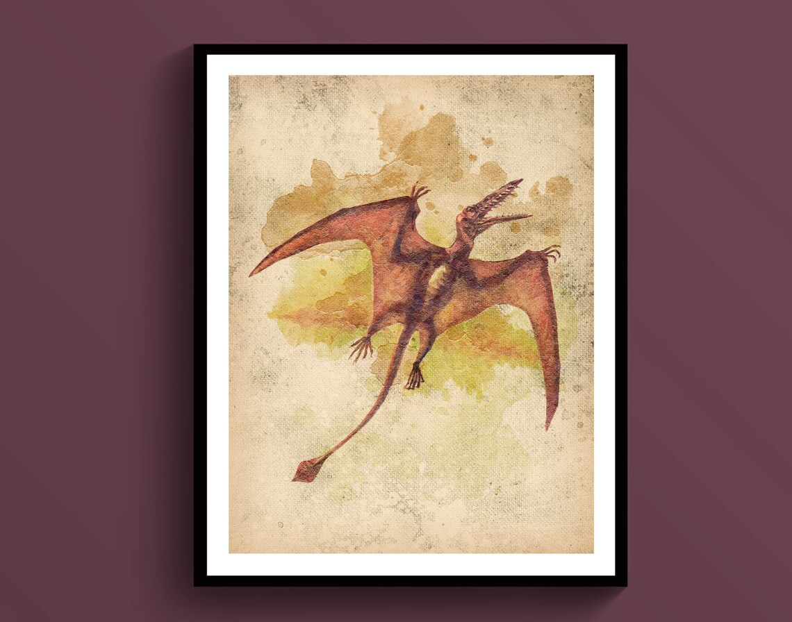 Extinct Dinosaur Vintage Poster T-rex Styracosaurus Tylosaurus | Etsy