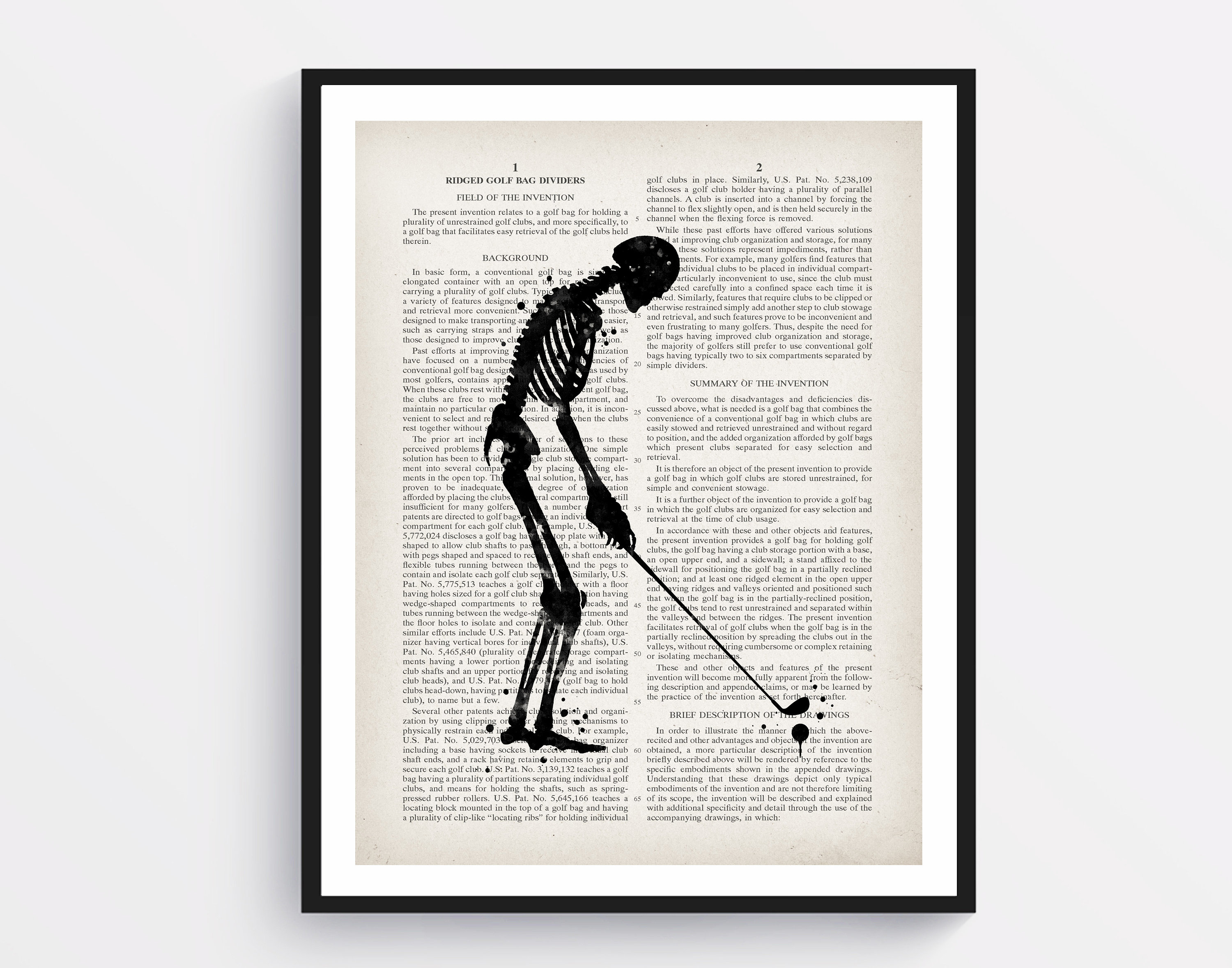 Golfer Art Moving Skeleton Art Anatomy Art Human Kinetics Art ...
