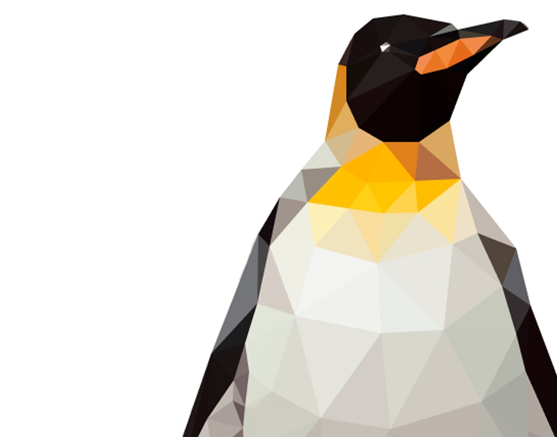 Geometric Penguin Art Low Poly Animals Polygonal Decor - Etsy