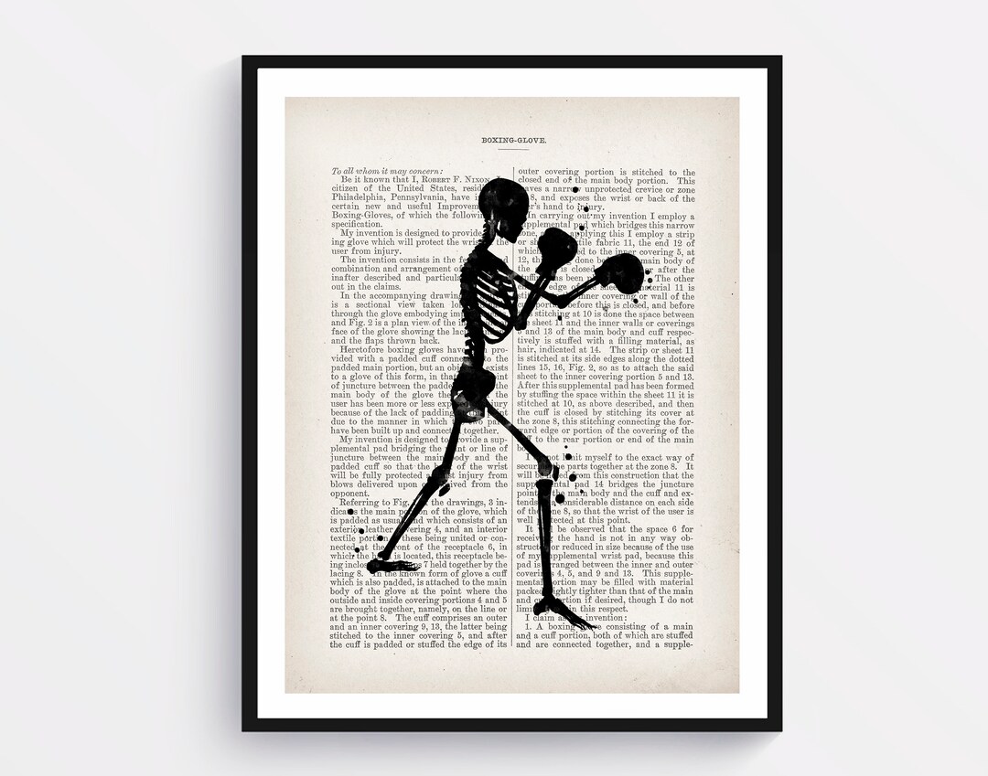 Boxer Gift Boxing Art Human Skeleton Art Dictionary Art Sport Art ...