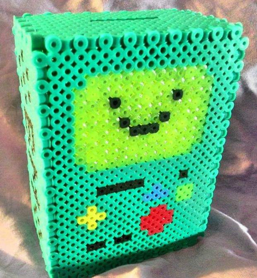 Perler Bead adventure Time BMO Coin Bank - Etsy