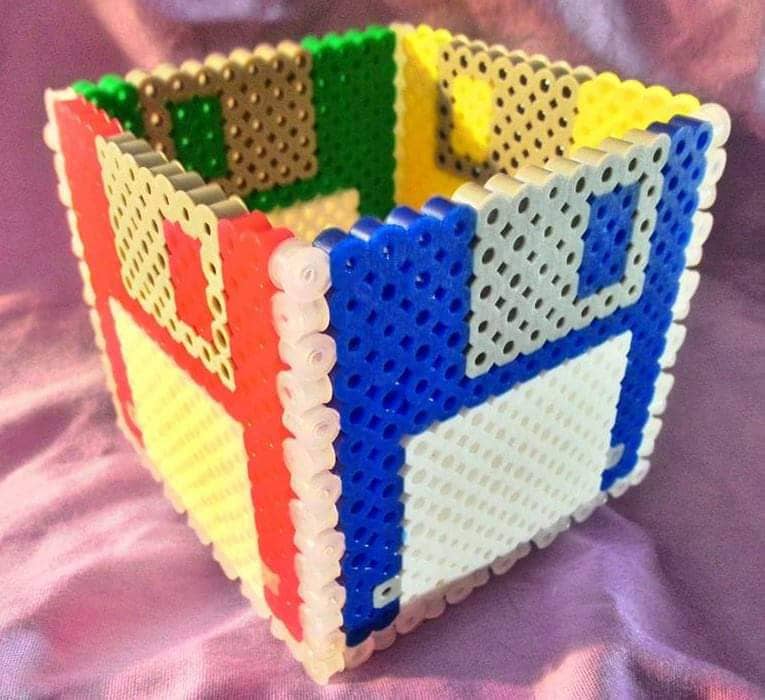 Perler Bead Floppy Disc Pencil Holder - Etsy