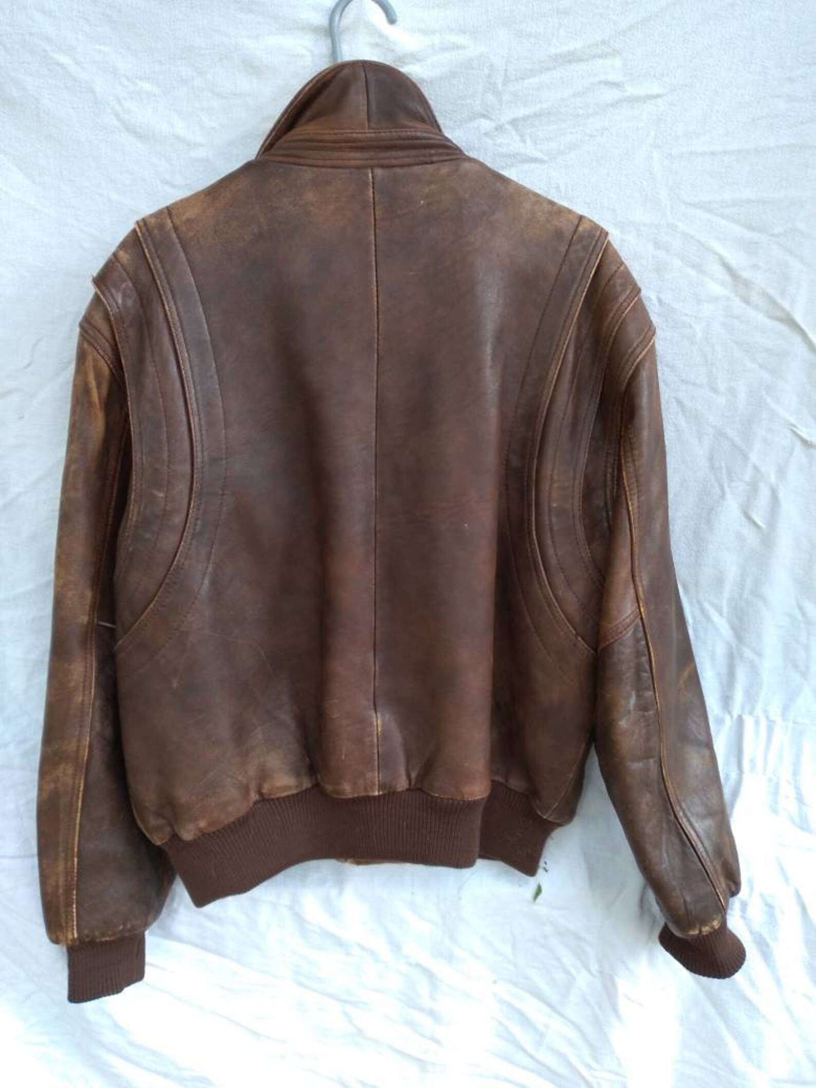Vintage Adam Spencer leather bomber jacket | Etsy Vintage Adam Spencer leather bomber jacket | Etsy