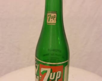 Vintage 7up Bottle 1960's - Etsy