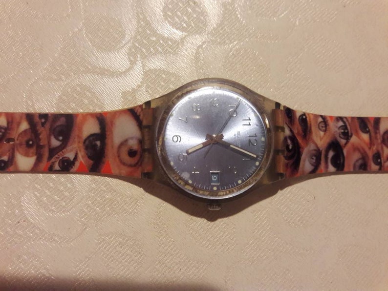 Vintage 1980's Swatch Watch w/guard | Etsy