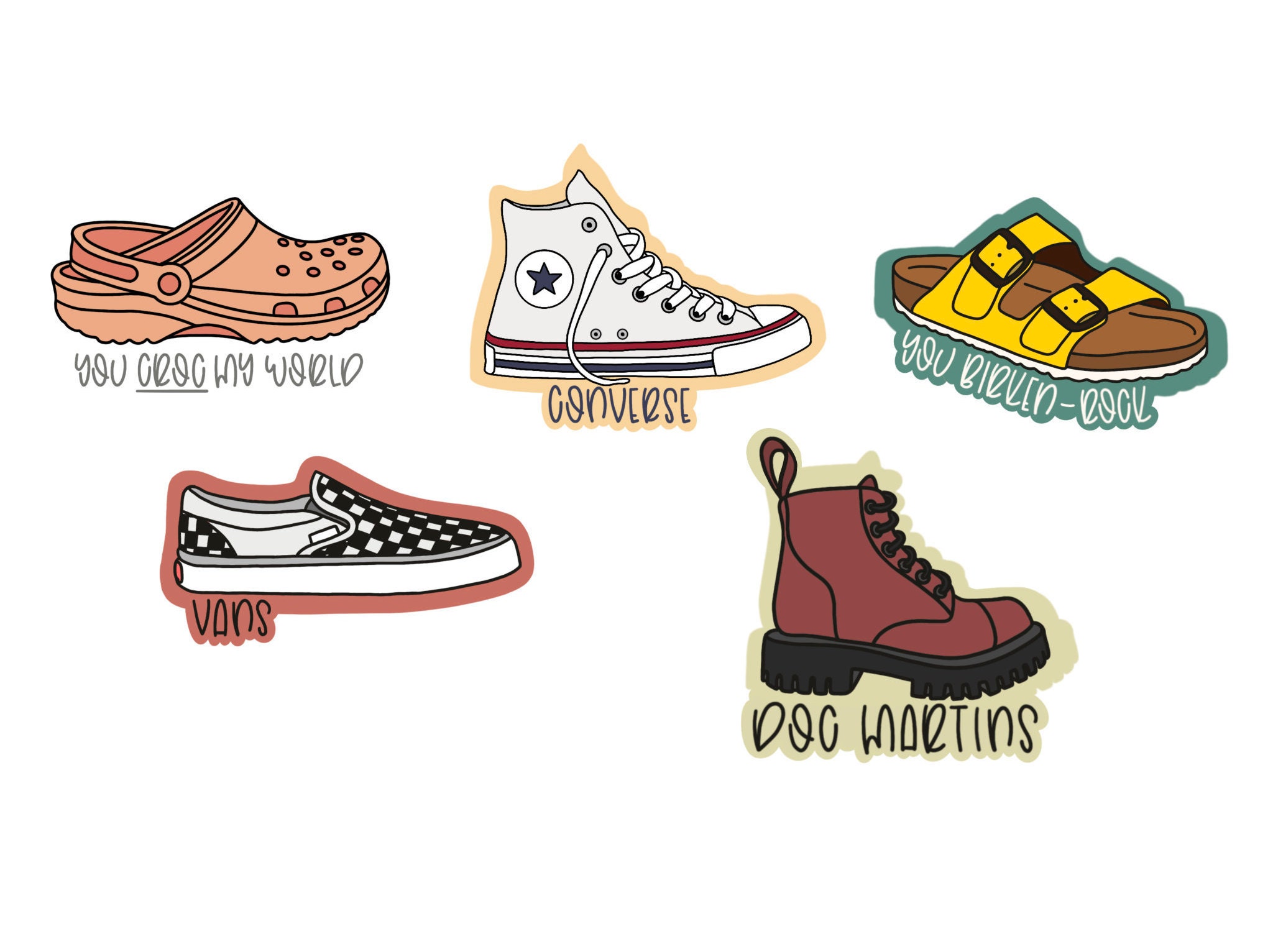 Todos favoritos zapatos vinilo pegatinas | Etsy