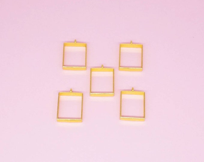 Set of 5 Square Open Back Bezels. Jewellery Making. Findings. Resin ...