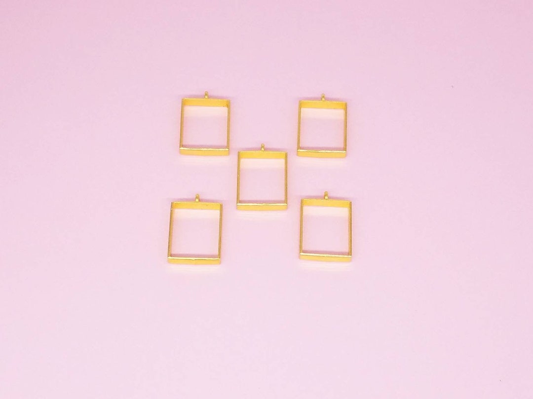 Set of 5 Square Open Back Bezels. Jewellery Making. Findings. - Etsy UK