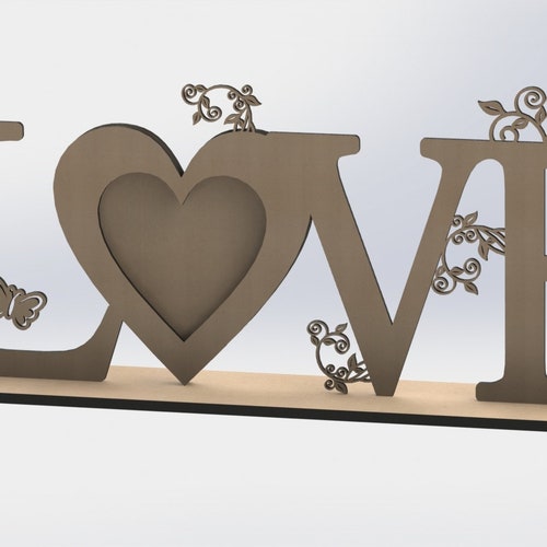Love Photo Frame Laser Cut Files Svgdxfpdfaicdreps | Etsy