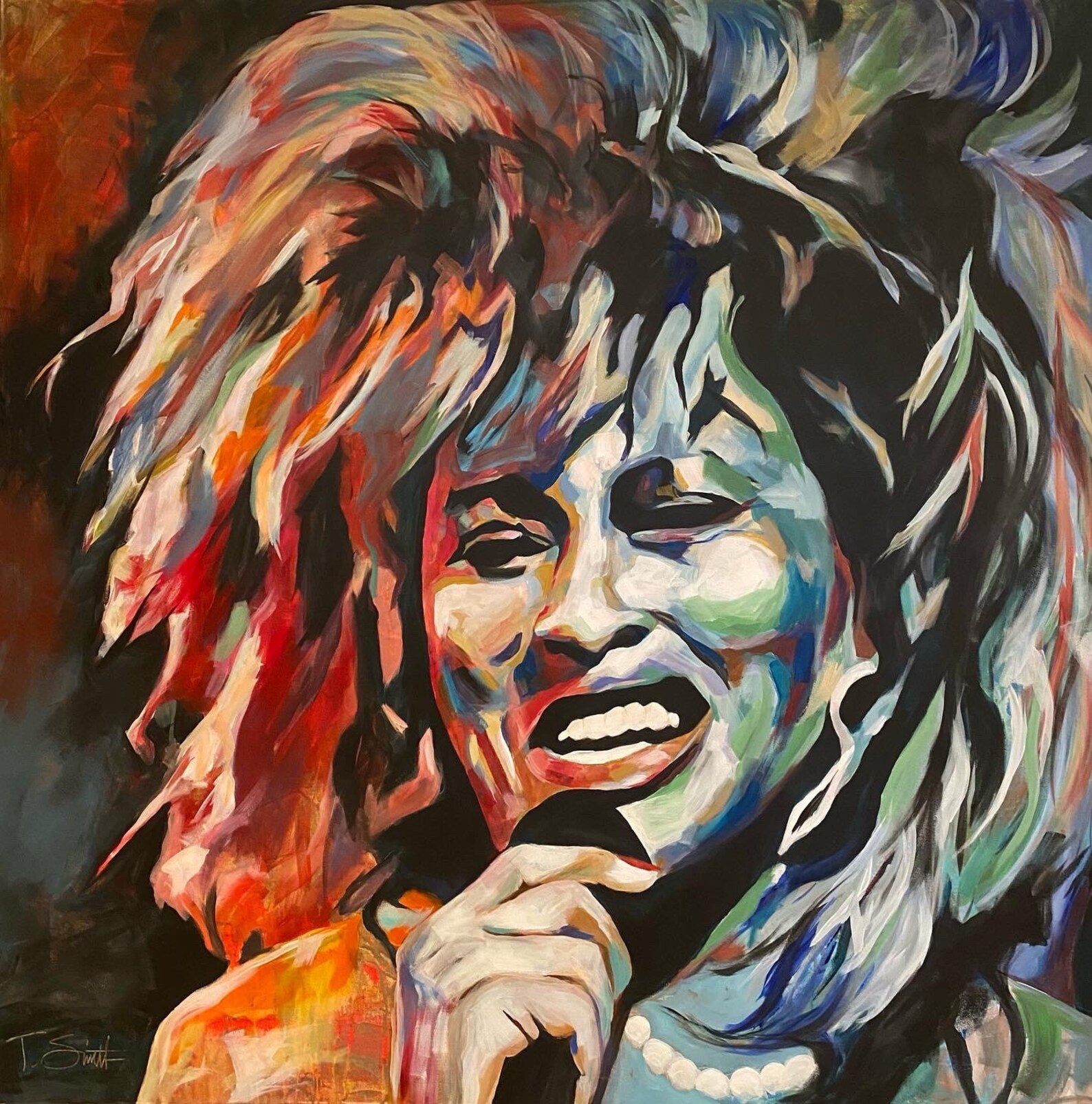 Original Acrylic TINA TURNER - SOLD - Etsy