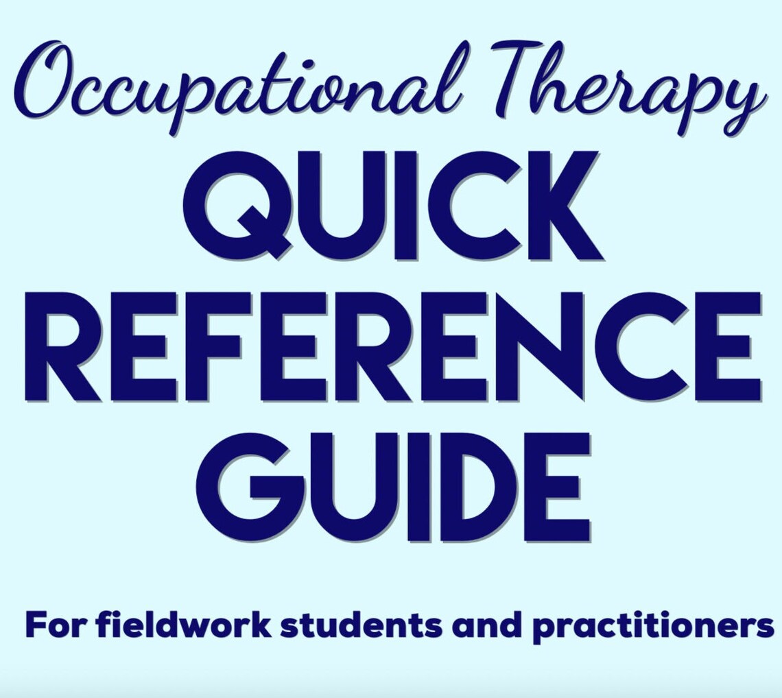 OT Quick Reference Guide for Fieldwork and Practicing - Etsy