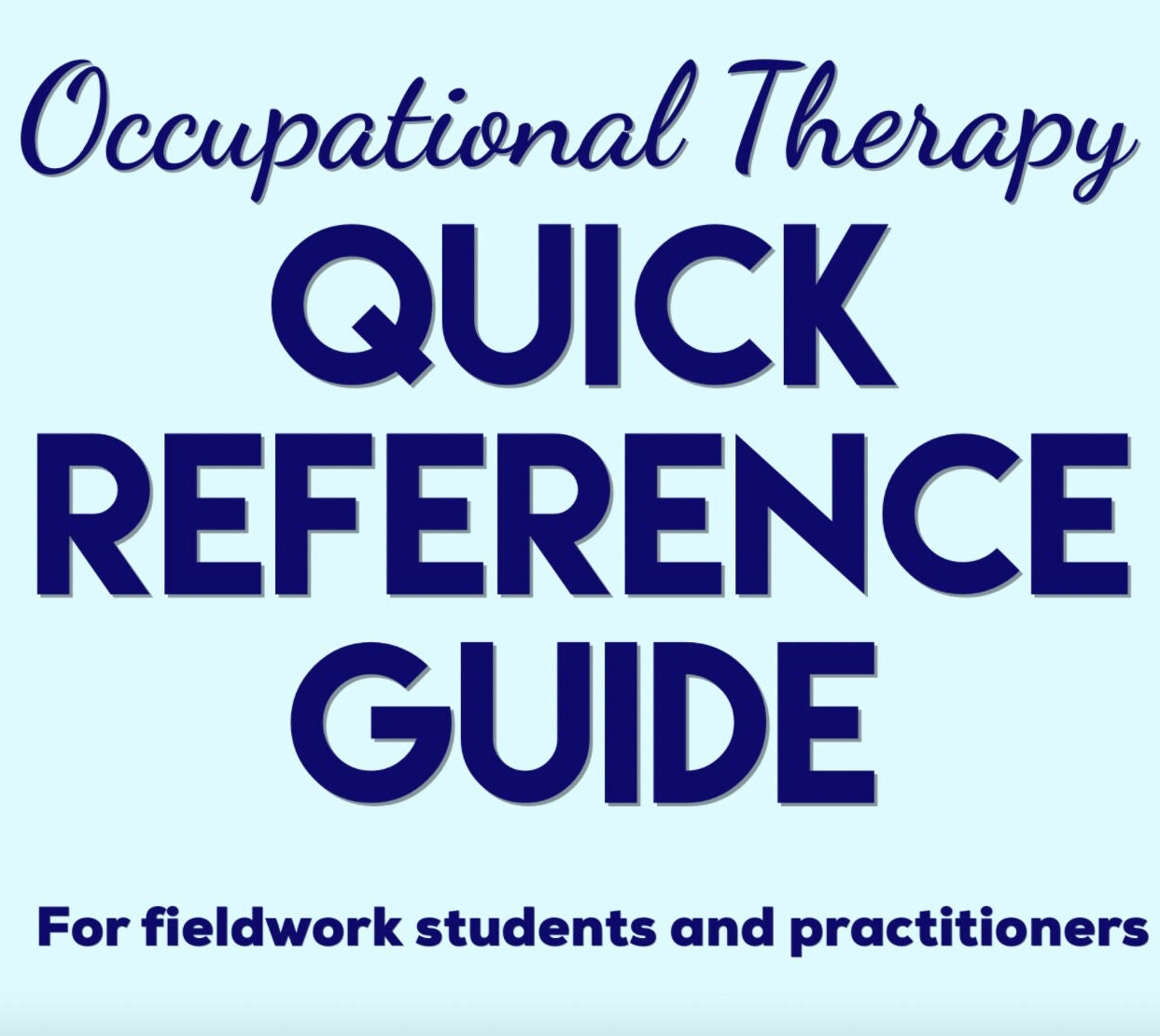 OT Quick Reference Guide - for Fieldwork and Practicing Therapists - Etsy