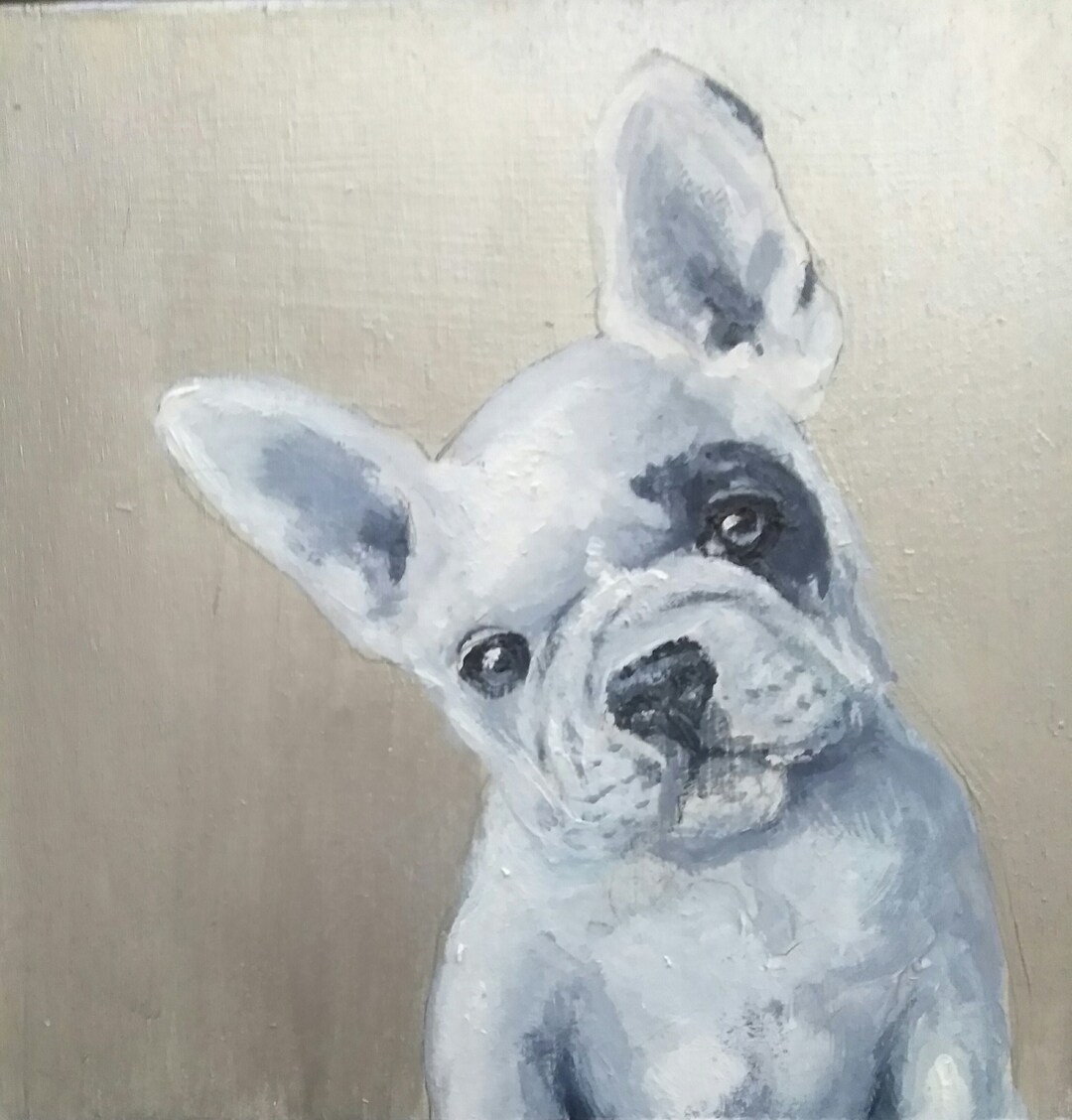 Handmade Painting, "frenchie", Original Art - Etsy